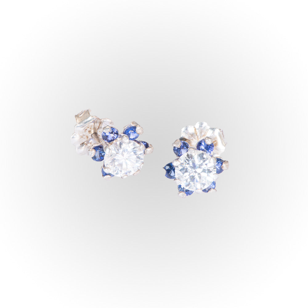 White Moissanite and Sapphires – Carl Tanner Designs